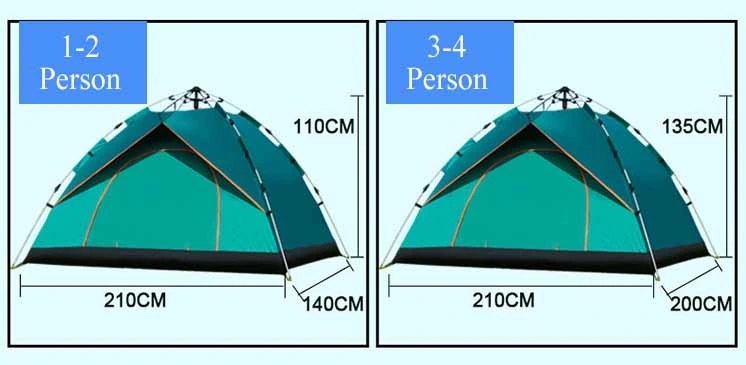 Customized Family 2/3/4/6/8 Person Camping Double Layers Waterproof ...